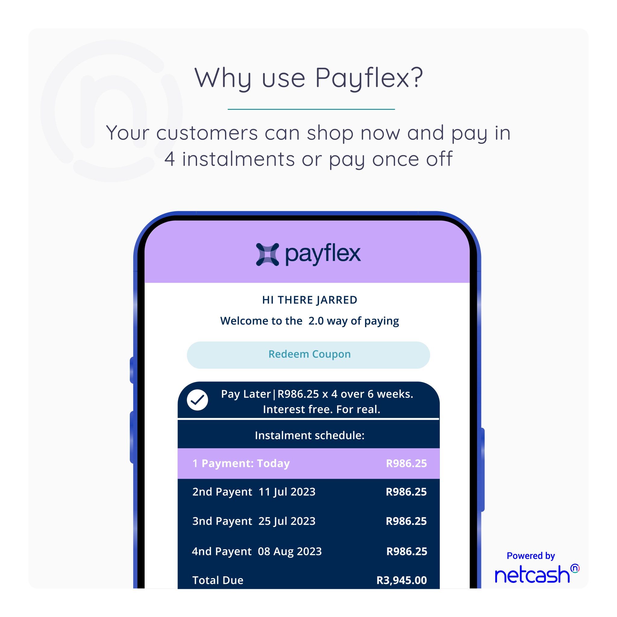 Payflex Marketing Material - Netcash